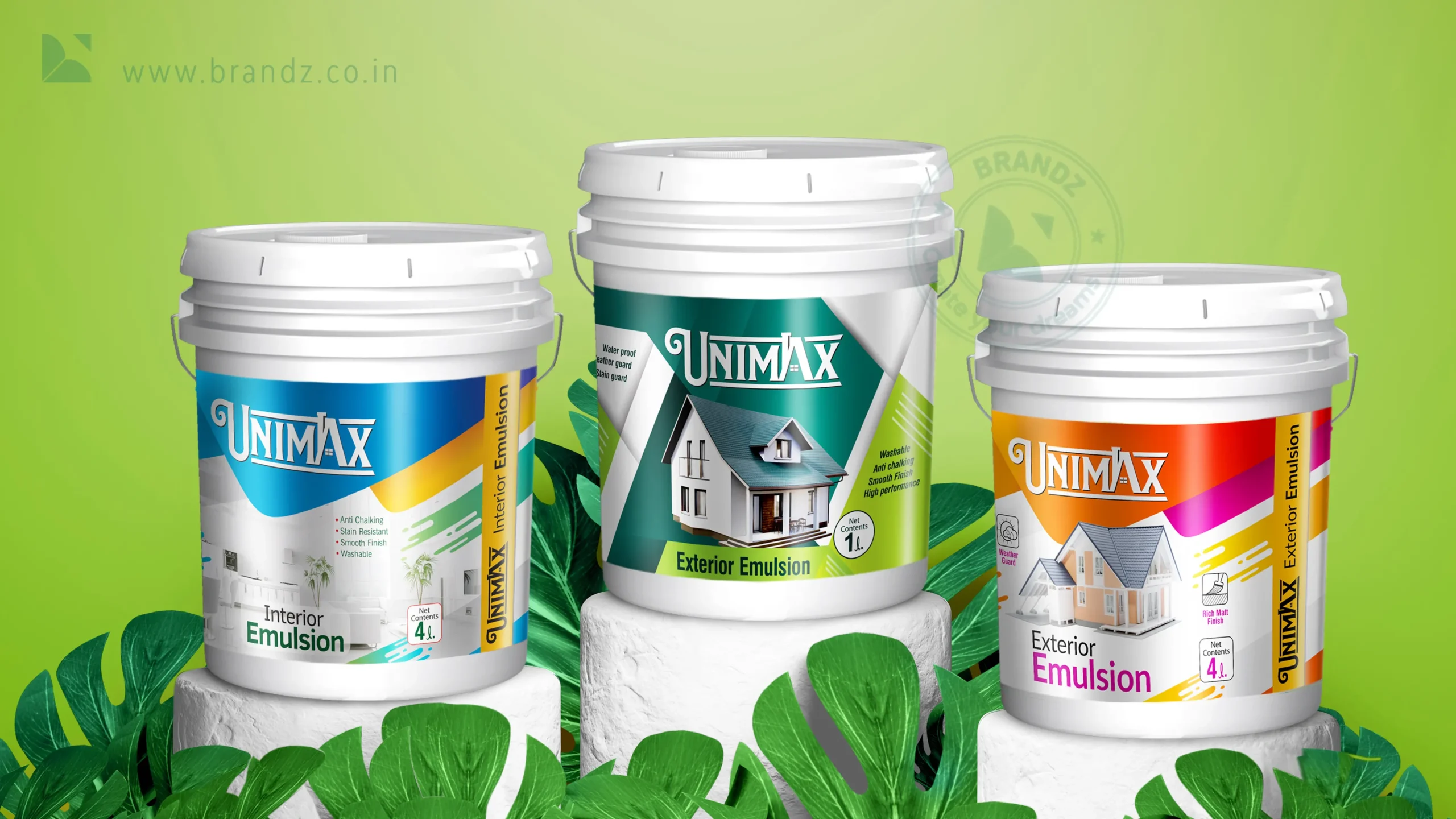 Unimax Emulsion Bucket Label paint