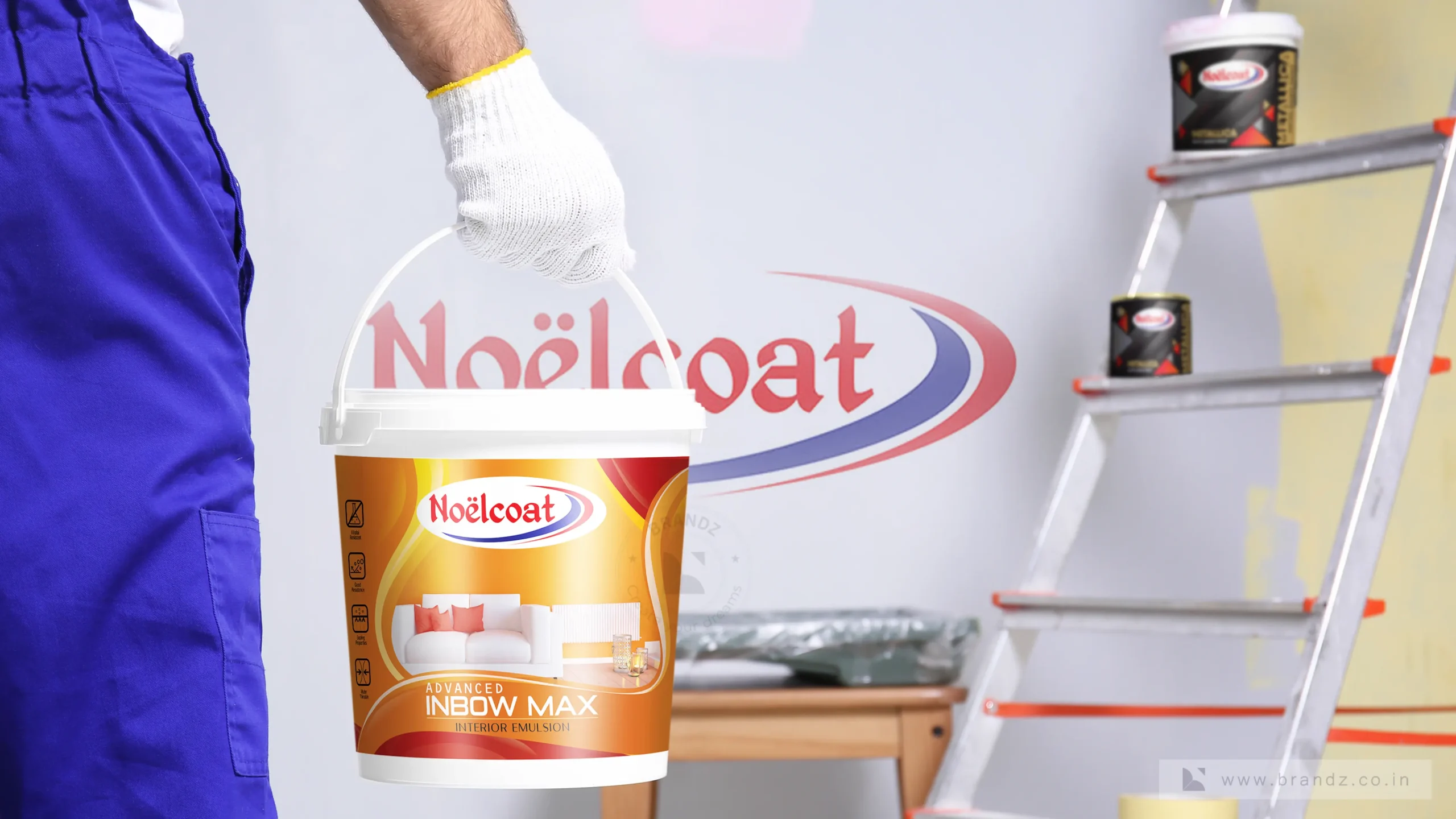 Noel Coat Interior Emulsion Bucket label