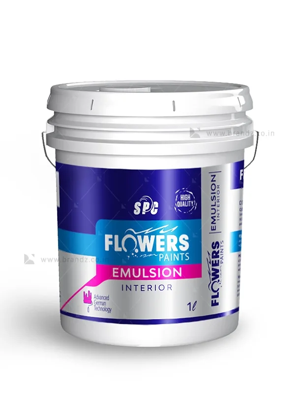 Flowers Interior Emulsion Bucket Label – Package design branding